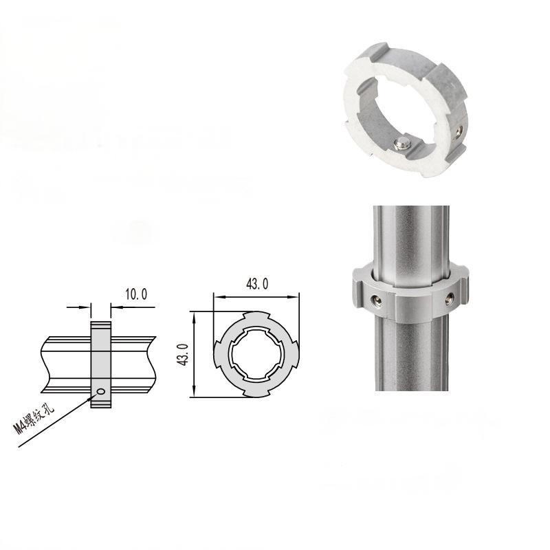 6005 T6 Aluminum Tube Fittings Lean Pipe Slider Horizontal Located Ring ...